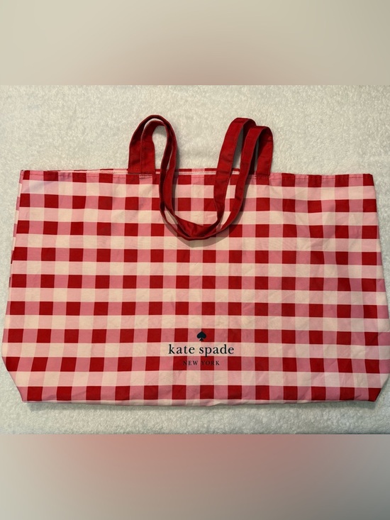 kate spade | Bags | Kate Spade Gingham Tote Xl Reusable Shopping Beach ...